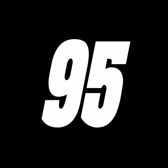 YJZT 15CM*15CM Fashion Number 95 Vinyl Car Sticker Decal Decoration ...