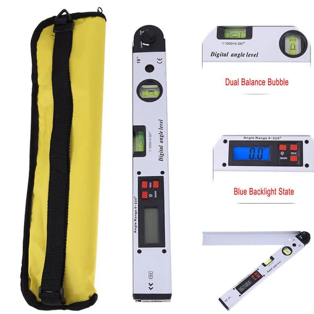 Digital Angle Gauge Finder Electronic Inclinometer Protractor Angle ...