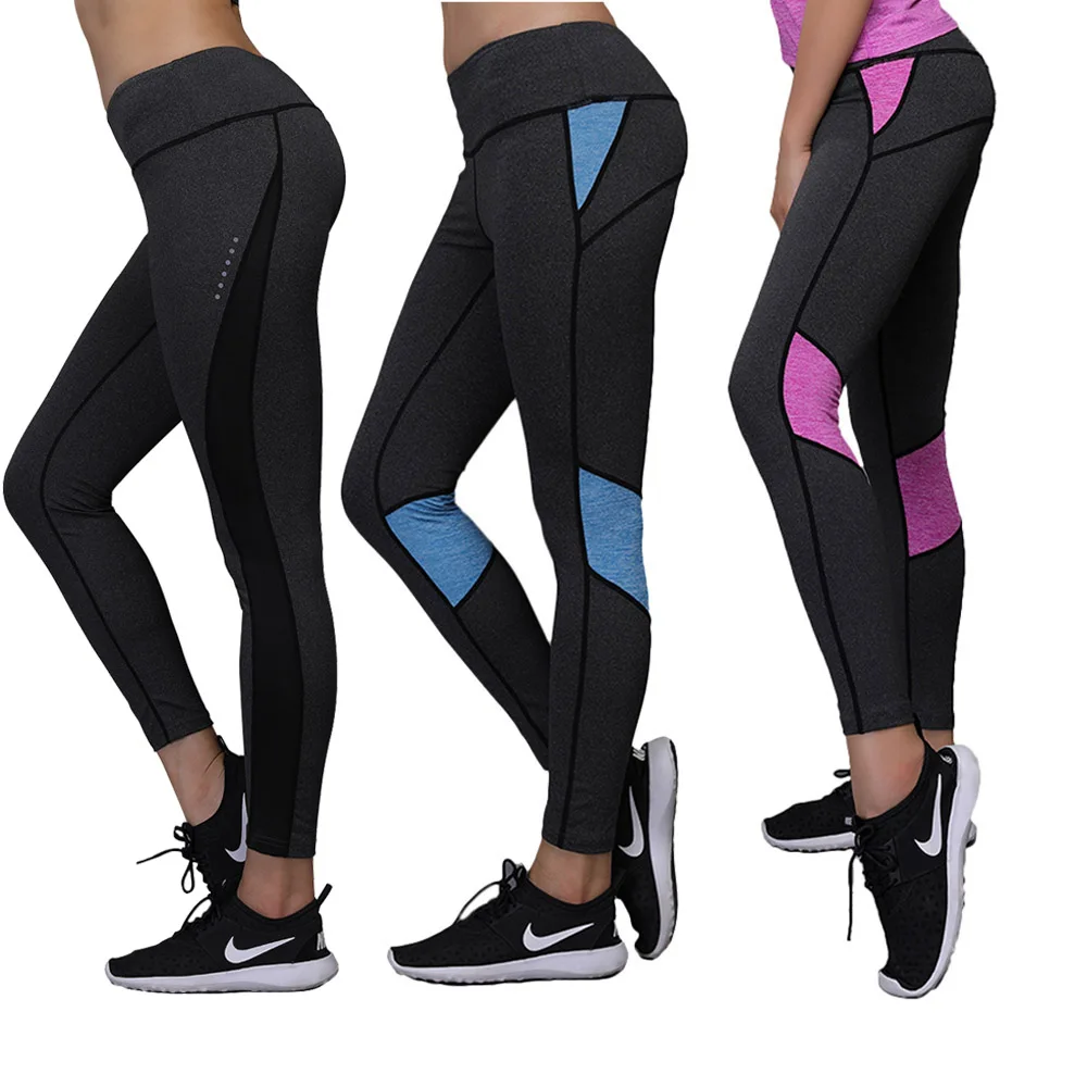 Women Yoga Pants High Elastic Tight Compression Gym Jogging Pants