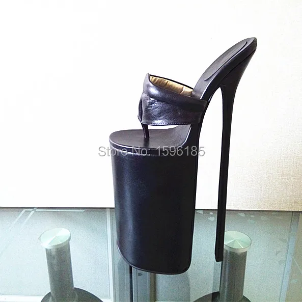 12 inch Heels Sexy Shoes Genuine Leather Stiletto Heel Sandals Party ...