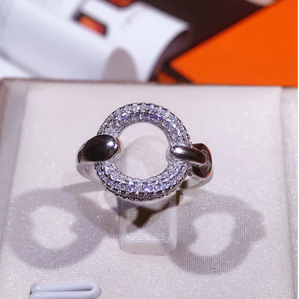 Fashion Jewelry Sparkling Jewellery AAAAA zircon 925 Silver Solid White ...