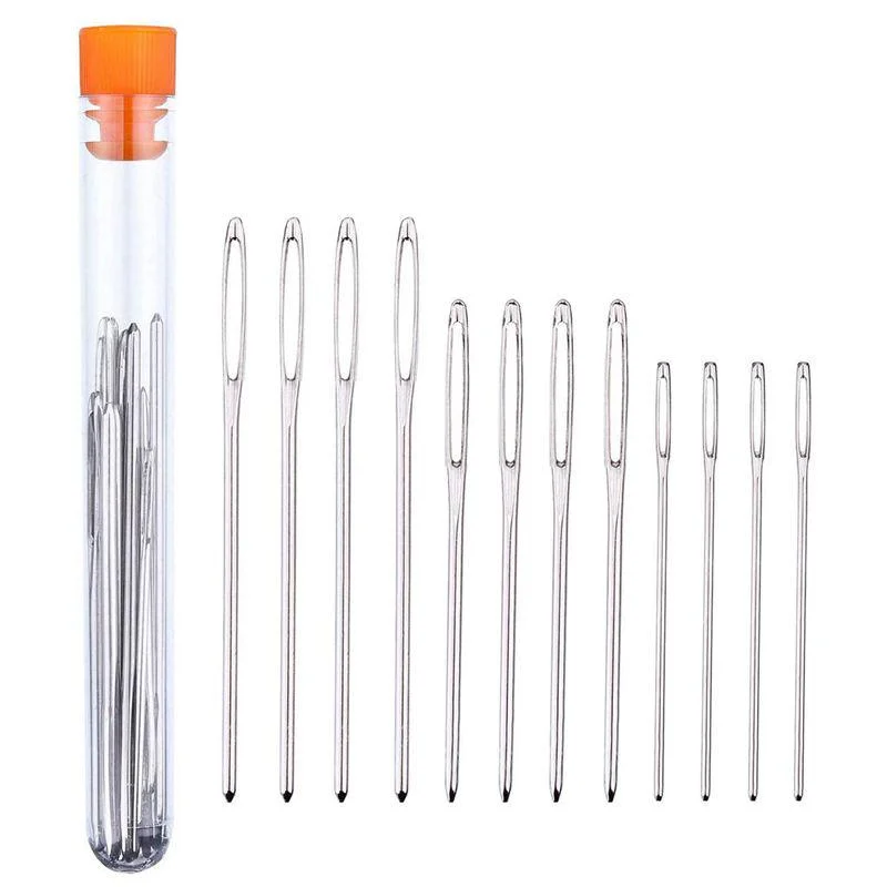 9Pcs-Stainless-Steel-Big-Eye-Needle-Cross-Stitch-Embroidery-Tool-Hand ...