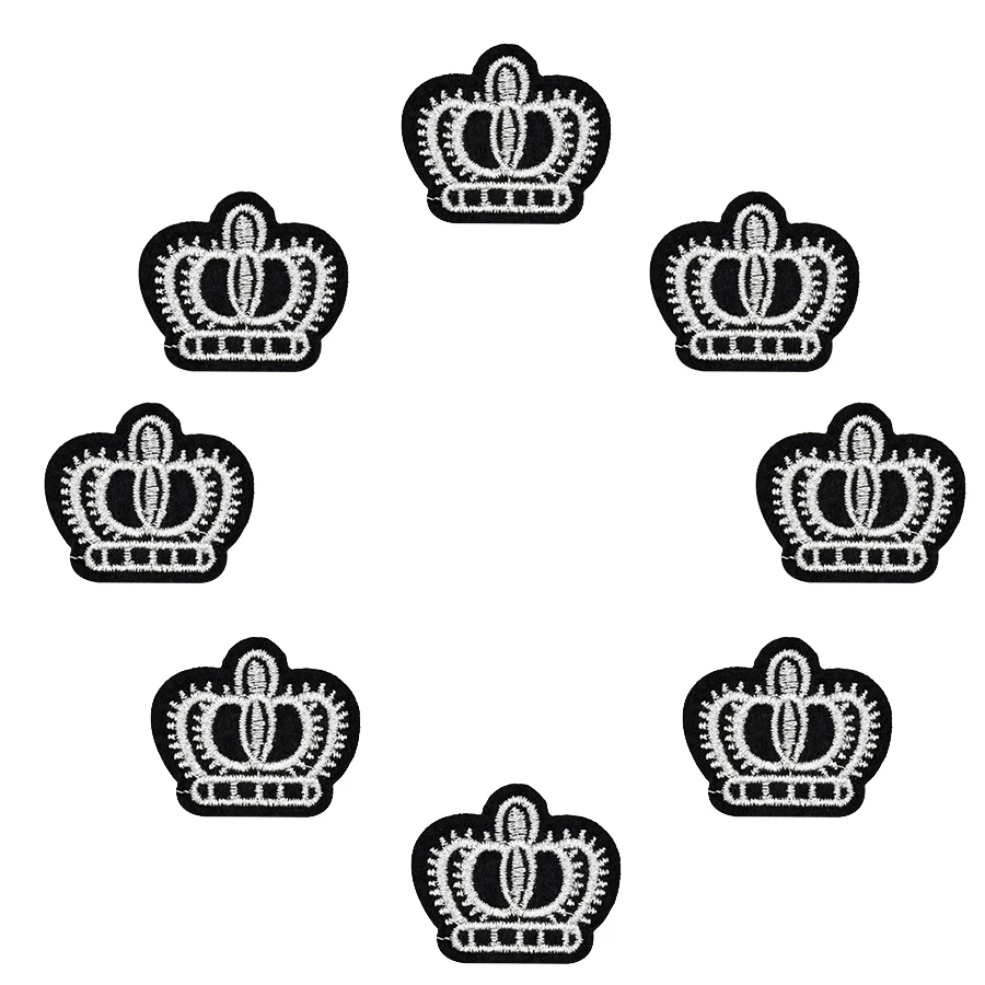 Crown Badge style patch for clothing iron embroidered patch applique ...