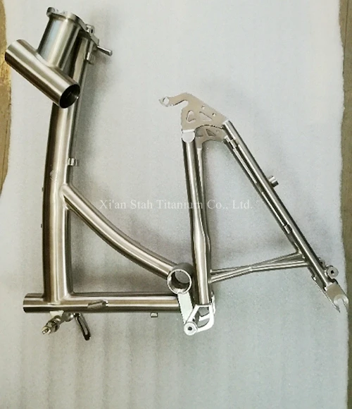 Титановая складная рама велосипеда TC4+ задняя вилка Triangel глянцевая ...