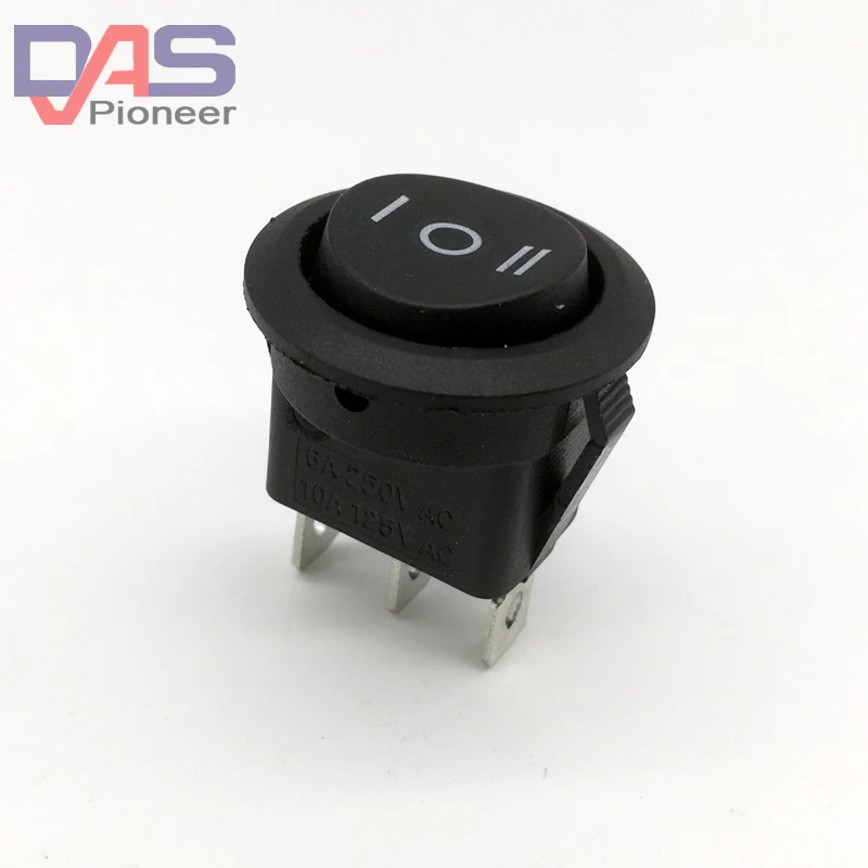 Rocker Switch - 10pcs 3 Position Pins Mini Rocker Switch Black On-off ...