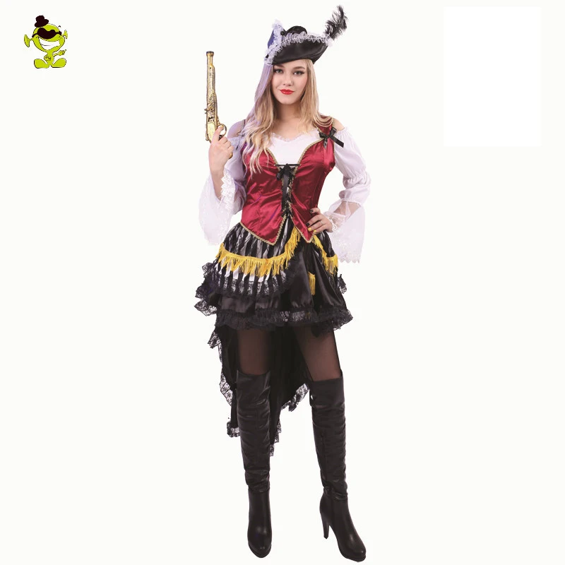 New Caribbean Pirate Costumes For Couple Fashion Style Carnival Costume ...
