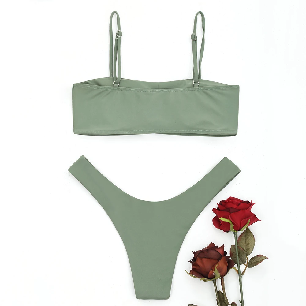 Sexy 2018 Swimwear Women Bikini Set Summer Solid Brazilian Bikini Beach