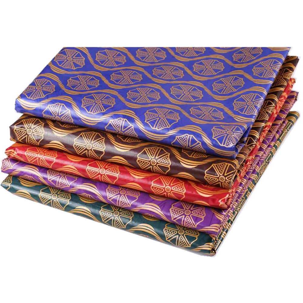 5colors 2017 Nigerian African bazin Riche fabric bronzing fabric for ...