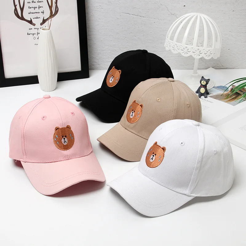 Yyun verano Plain Baseball sombrero lindo oso bordado Cap para niños ...