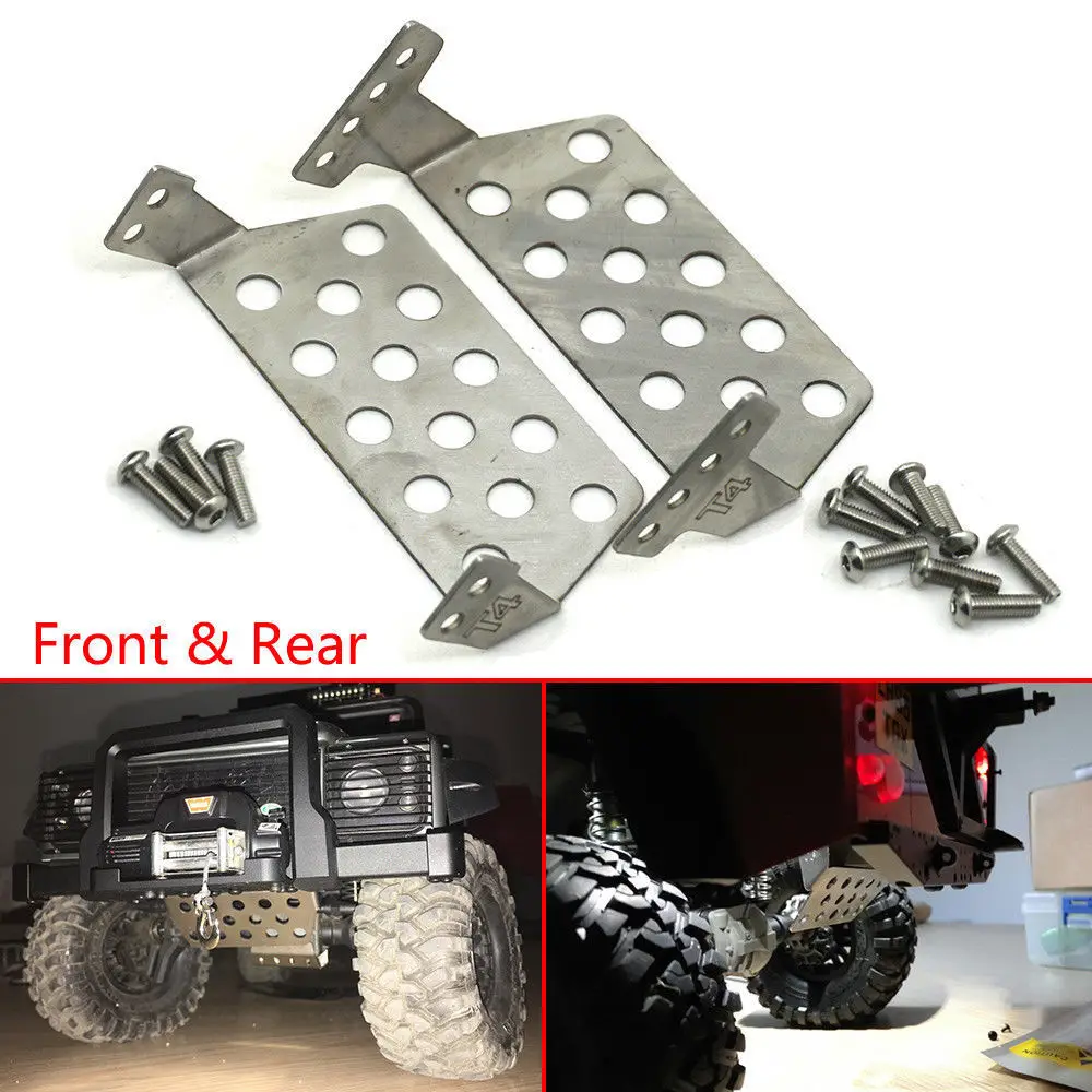 Stainless Steel Front & Rear Protective Guard Plate Chassis For 1/10 RC ...