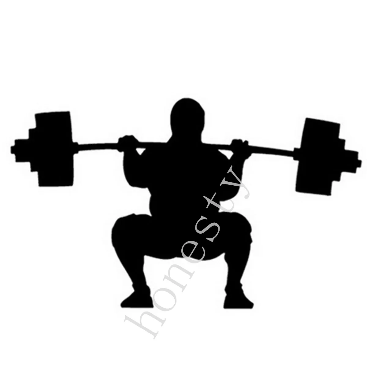 Weightlifter Car Sticker Decal Cartoon Sports Competition Weight ...