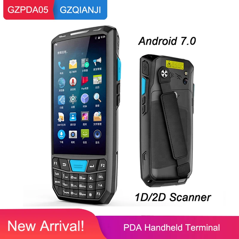 New Industrial pda Android 7 Mobile phone Scanner Terminal Handheld ...