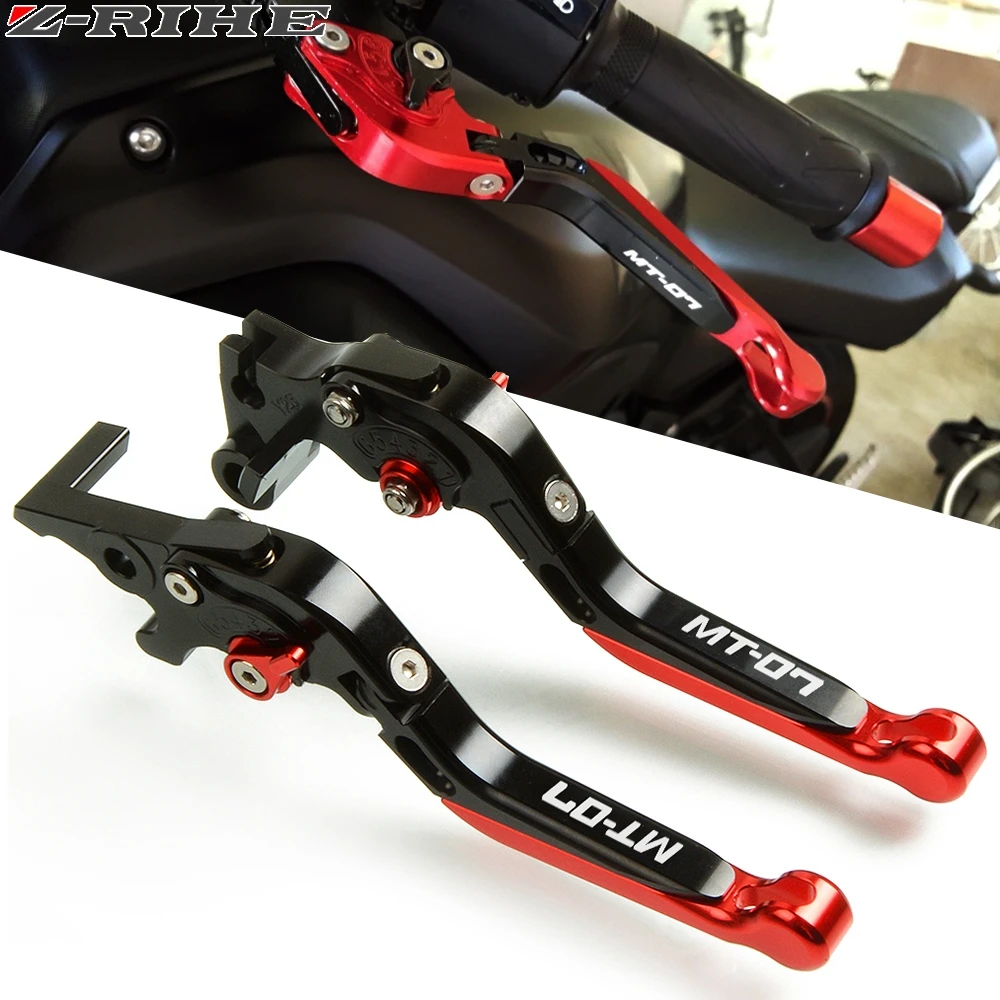 FOR MT 07 LOGO Motorcycle accessories parts CNC brake clutch levers set ...