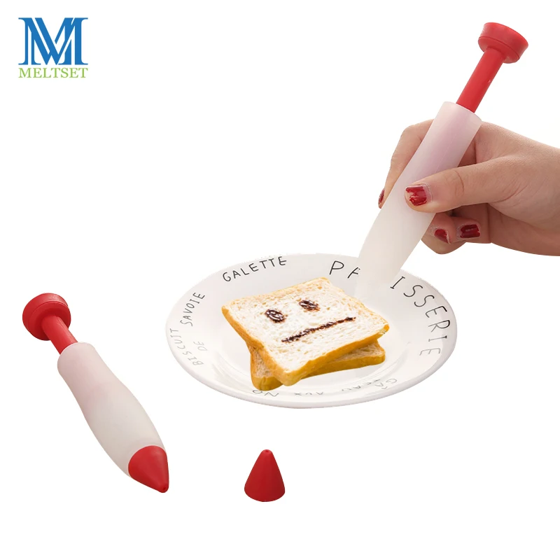 1PC Food Grade Silicone Cake Decorating Pen DIY Cake Chocolate Cream ...