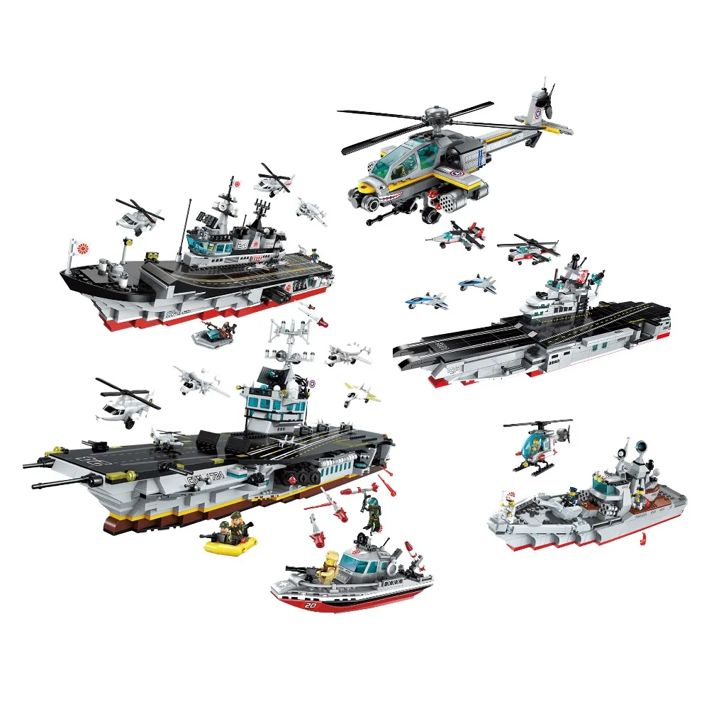 Enlighten Building Block Military Battle Sea Force Enterprise Aircraft ...
