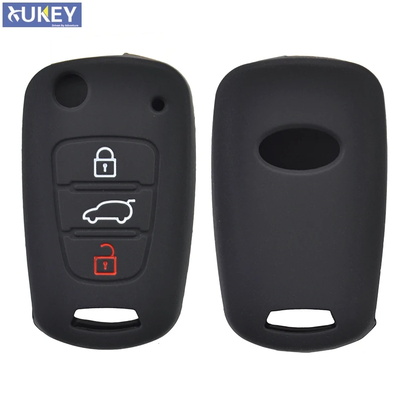 3 Button Silicone Car Remote Key Fob Cover Case For Kia Solaris Soul ...