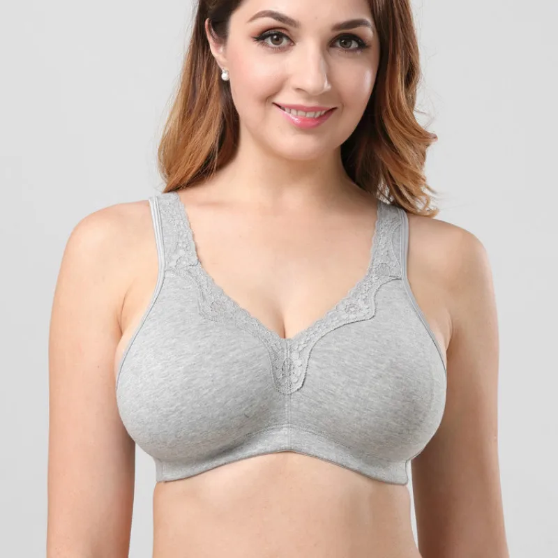 Woman s Bra Lace Large Soft Cup Cotton Lining Big Breast Bras For Women