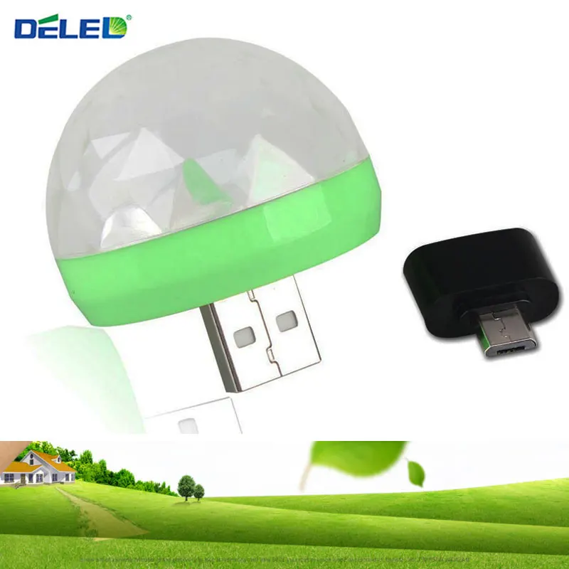 3W USB Mini RGB 4m USB 5V LED DJ Disco Stage Light Party Club signaling ...