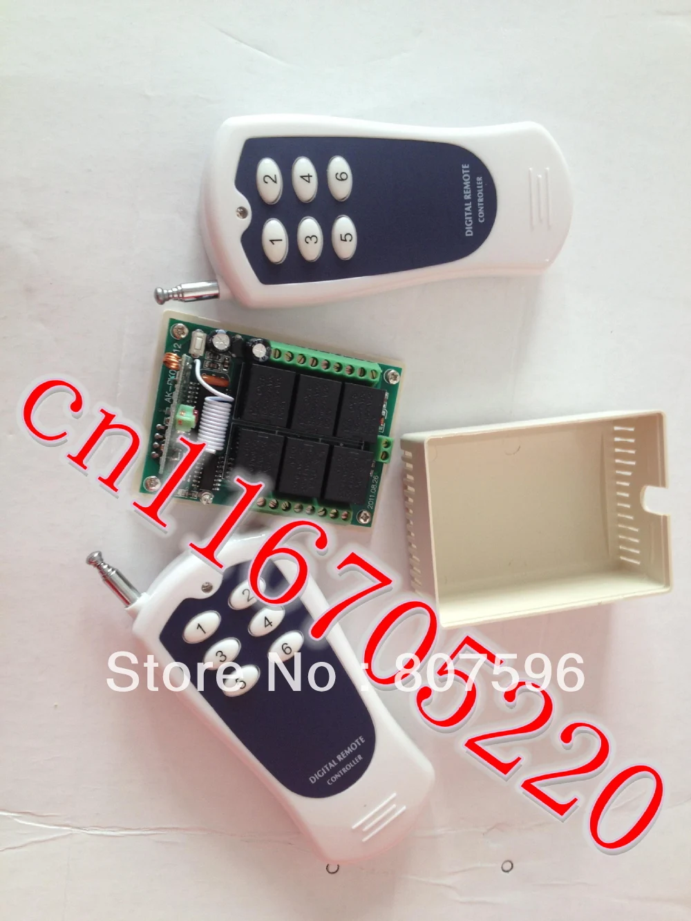 315MHZ /433MHz DC 12V 6 CH RF Wireless Remote Control Power Switch ...