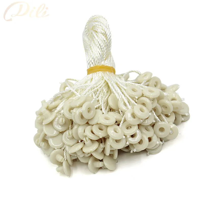 100pcs 7'' Beige Hang Tag String Cord In Apparel Hang Tag Strings Cord ...