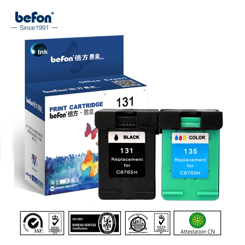 befon Compatible 131 135 Ink Cartridge Replacement for HP 131 135 HP131 ...