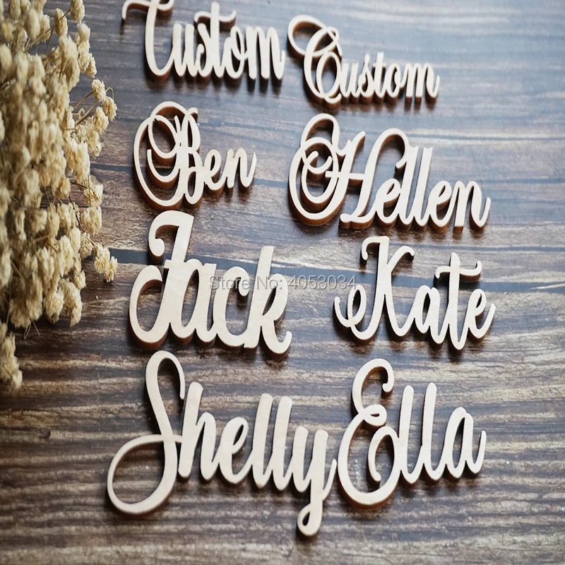 Custom Place Settings, Custom Table Settings, Wood Plate Name Cutouts ...