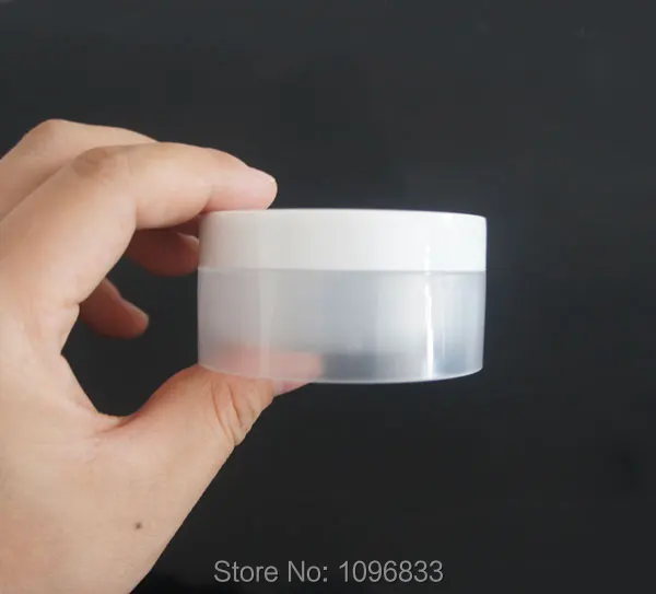 10G Cream Jar with Concave Bottom White Cap, Small Plastic Cosmetic ...