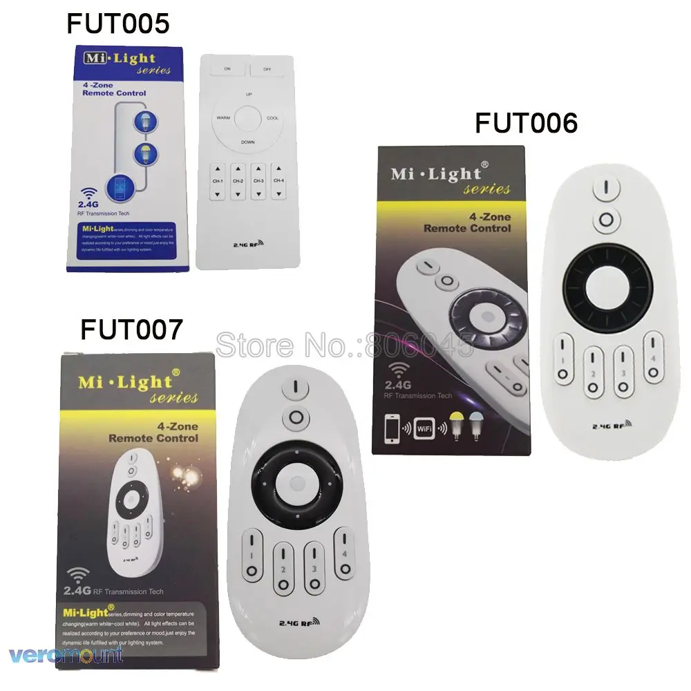 Mi.Light 2.4G RF 4 Zone Wireless Remote Controller for Mi light CW/WW ...