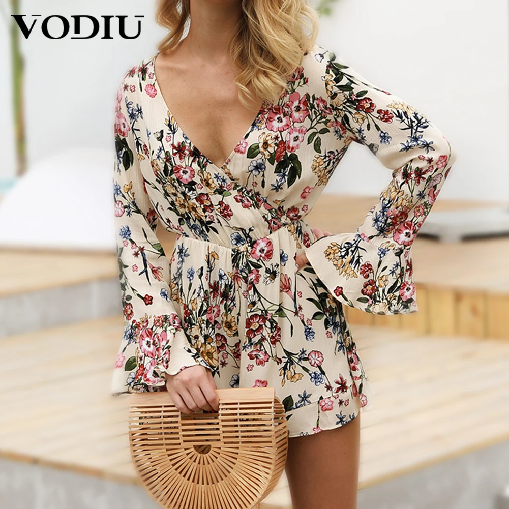 Aliexpress.com : Buy Women Summer Jumpsuit Female Casual Beach Mini ...