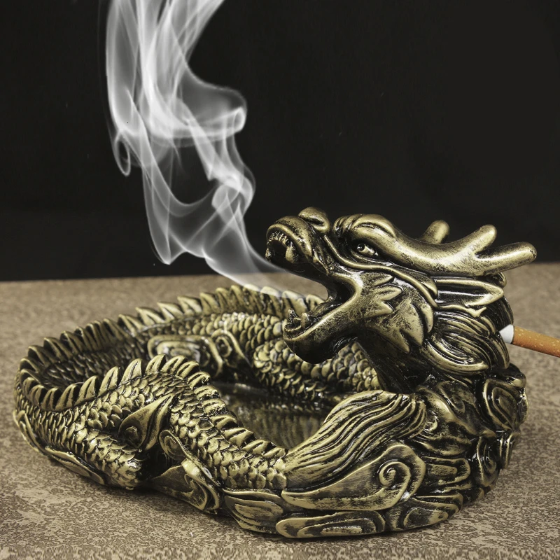 Ashtrays Living Rooms | Ashtray Retro Dragon | Ashtray Resin Dragon ...