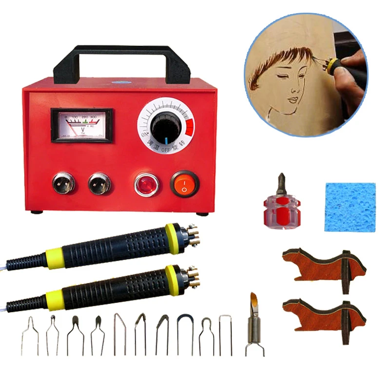 Pyrography Tools Multifunction Handicraft Draw Wood Burning Machine Kit ...