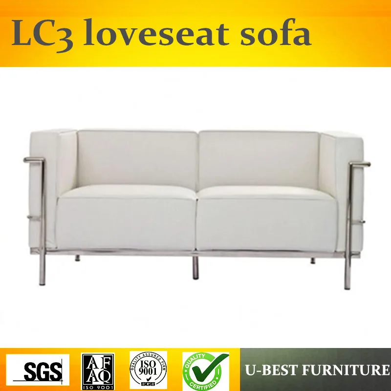 U BEST Genuine leather le corbusier LC Grand sofa LC3 loveseat, modern ...