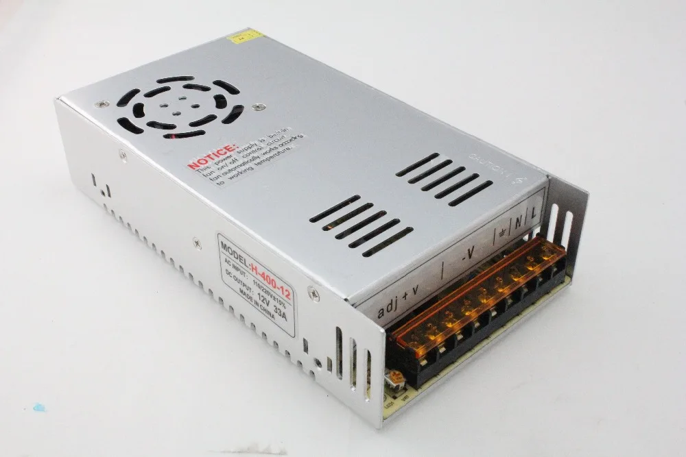 High Quality 50pcs 12V 33A DC 400W Universal Regulated Switching Power Supply 12V 400W LED ...