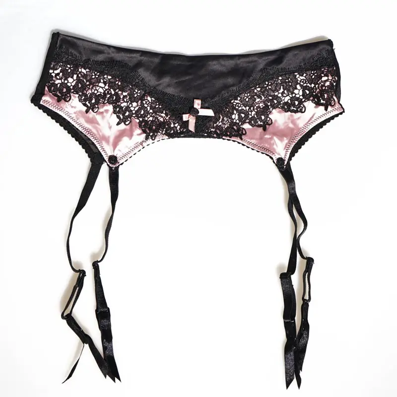 Lace Garters Flower Pink Stain Bow Decoration Women Female Sexy Garters