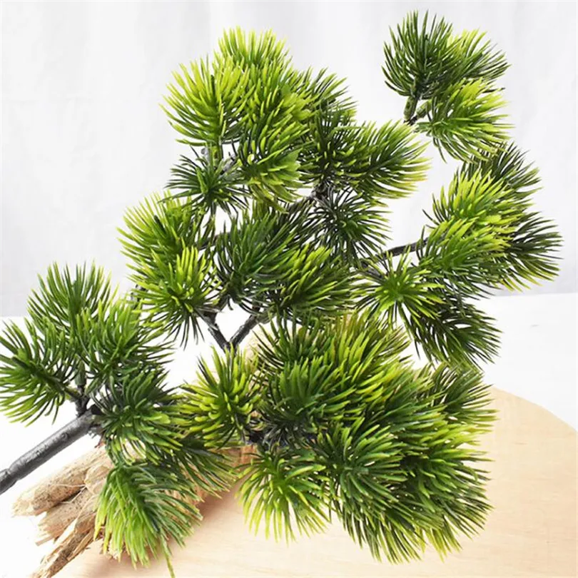 10pcs Fake Pine Tree Branch Simulation Green Plant Greenery for Wedding ...