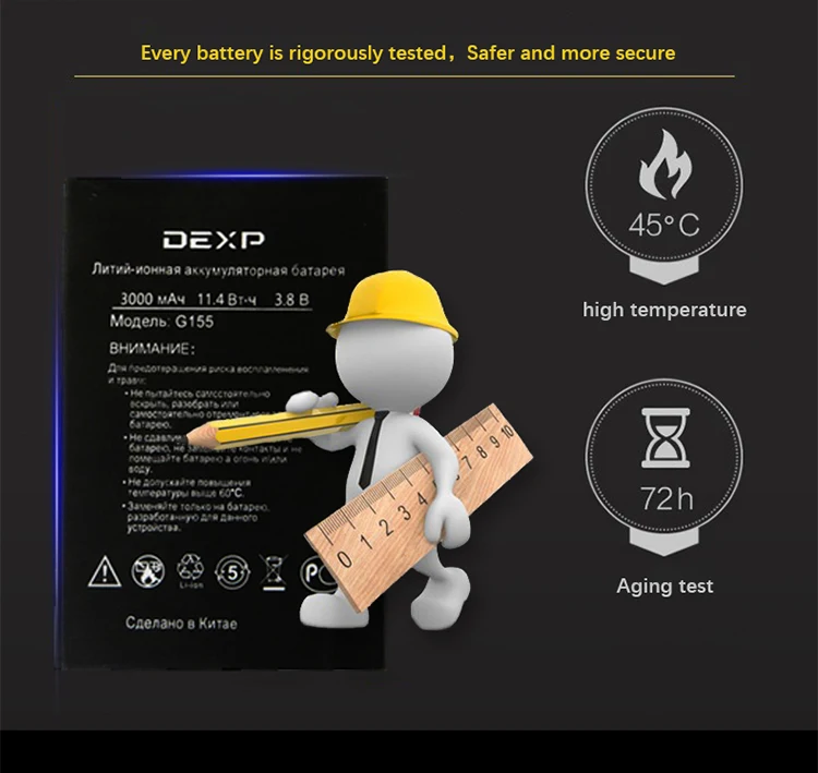 DEXP G155 E150 ES355 XL145 недавно произведенный аккумулятор для телефона DEXP аккумулятор ...