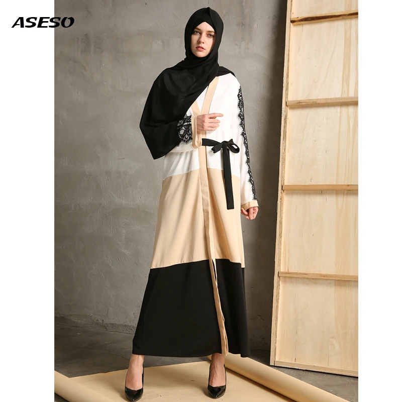 Factory outlet 2017 Fashion Adult Casual Robe lace Musulmane Turkish ...