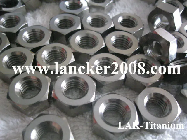 Tuerca hexagonal de titanio Gr2 DIN934, M3, M4, M5, M8, M10, M12, M16 ...