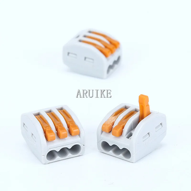 Wago 10 pieces/lot 222-413 Universal Compact Wire Wiring Connector 3 ...