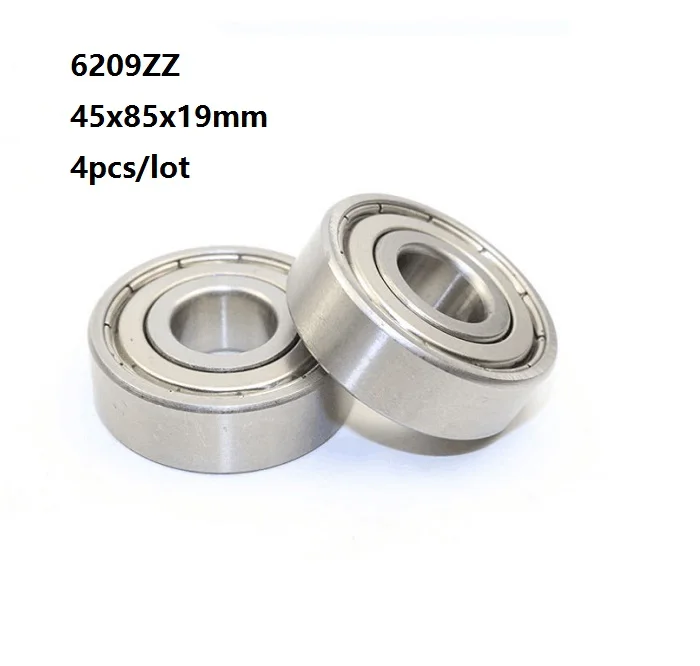 4pcs/lot 6209zz 6209z 6209 Z Zz Ball Bearings 45*85*19mm Deep Groove ...