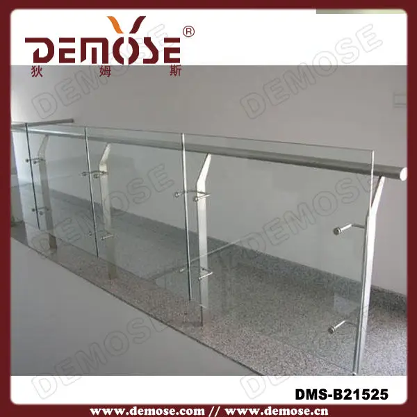 Balcony Stainless Steel Glass Square Pipe Railing Design - Balustrades ...