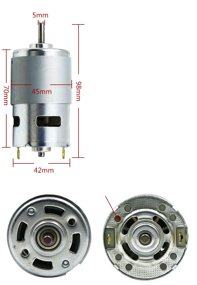 775 795 895 DC Electric spindle Motor For Drill 12V Brush Dc motors Rs ...