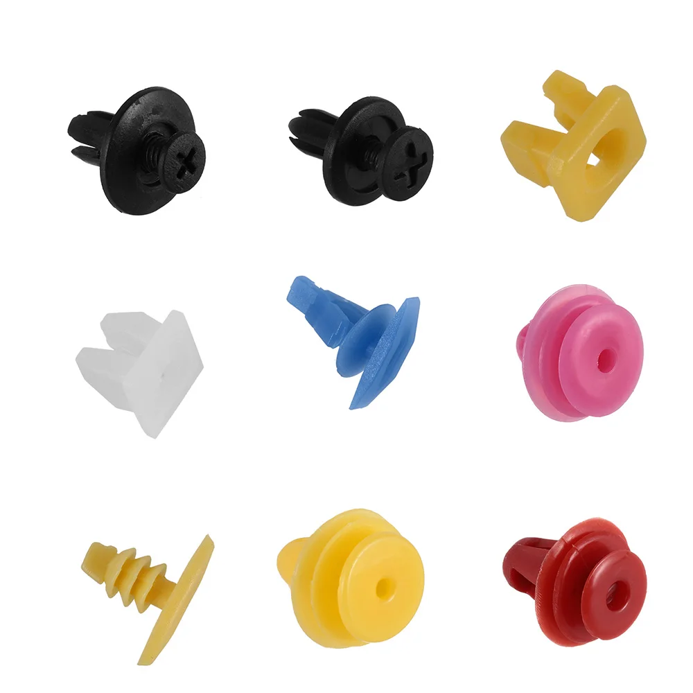 100pcs/lot Universal Mixed Plastic Clips for Car Fender Bumper Door Car ...