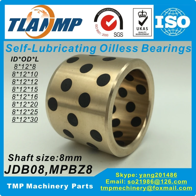 JDB0808-0810-0812-0815-MPBZ8-8-10-12-15-16-20-25-30-Oilless-Bearings ...