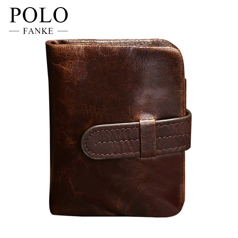 FANKE POLO Wallets Men Genuine Leather Brand Mini Wallets ID Card ...