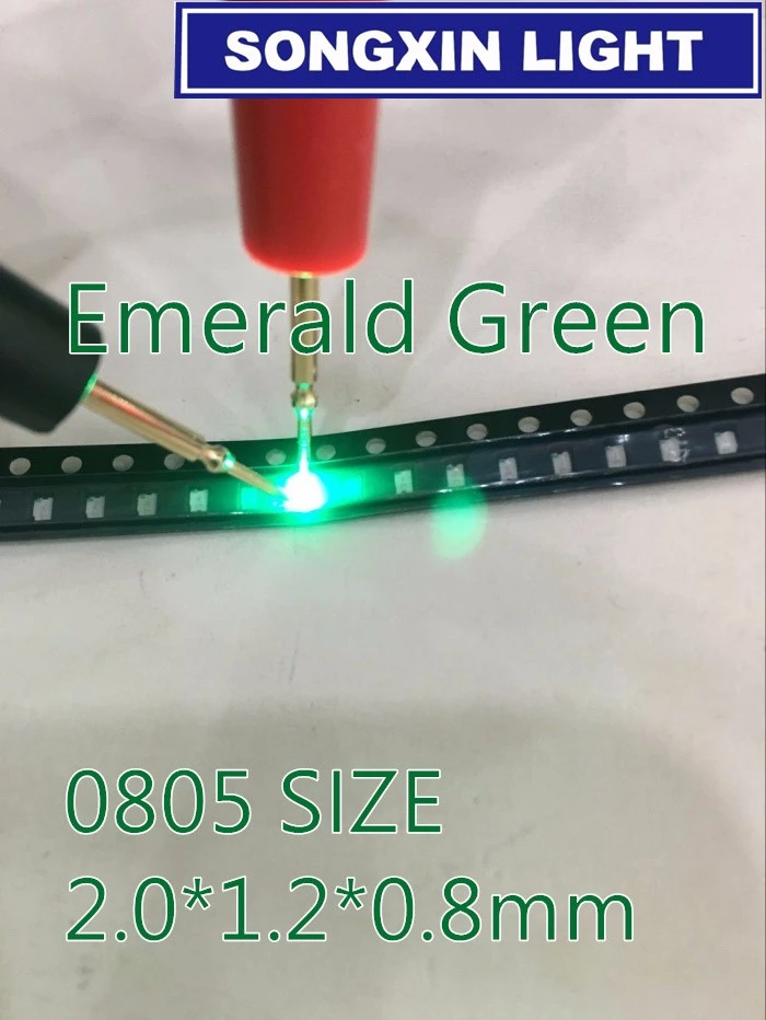 3000pcs Xiasongxin Light Green 0805 Smd Led Diodes Light Pure Green ...