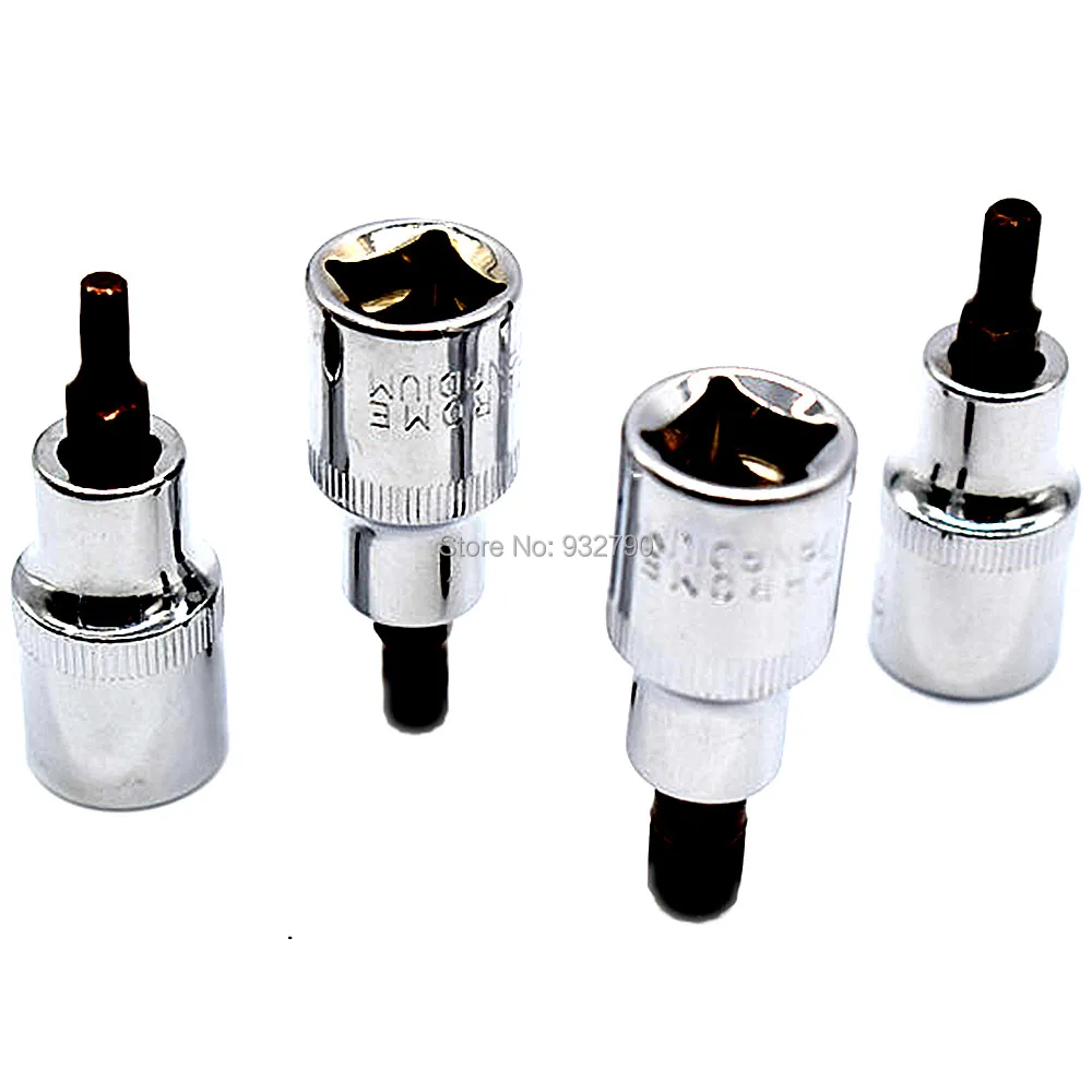 4pcs Spline 12 Point Socket Adaptor Insert Bit M5 M6 M8 M10 Ratchet ...