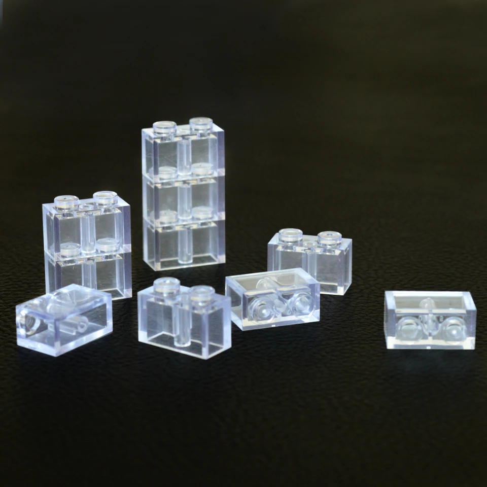 Lego Brick Clear Glass