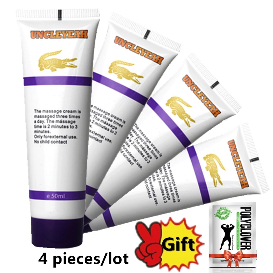 4Pcs Uncle Yeah Herbal Big Dick Penis Enlargement Creams Oil 50ml ...