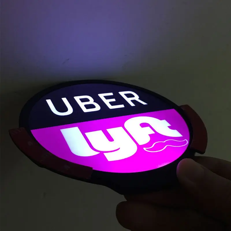 Uber Lyft Led Light Sign Bright Glowing Car Bright LED Flash Glow Light ...